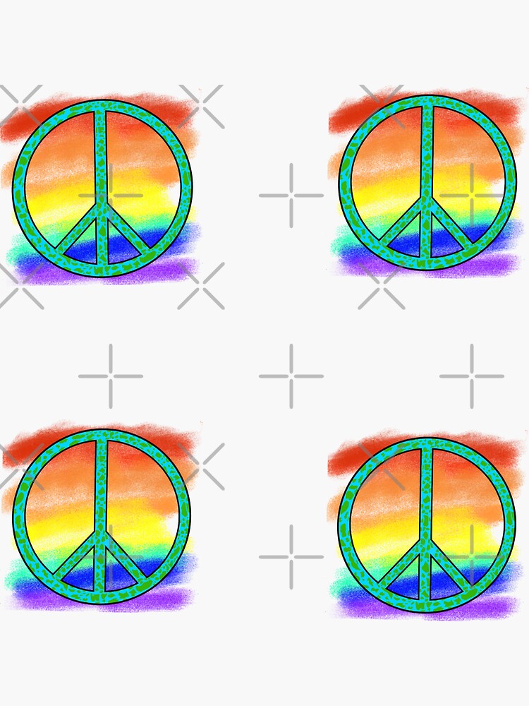 "Colourful CND Peace symbol " Sticker for Sale by L1221e92 | Redbubble