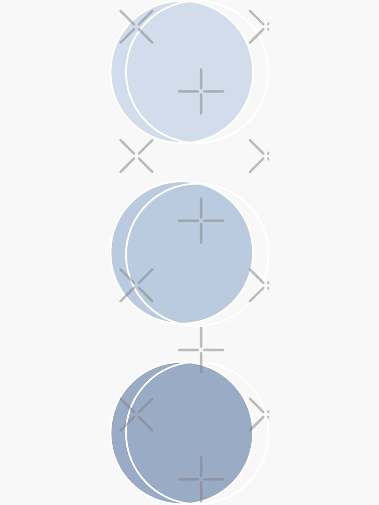 "Circles Vibe Cold Colors Minimal" Sticker for Sale by artbypond ...