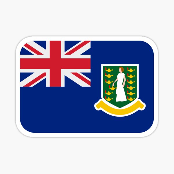 "British Virgin Islands BVI Flag Gift for Proud British " Sticker for ...