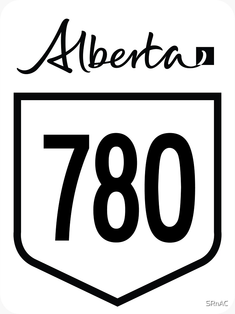 "Alberta Provincial Highway 780 (Area Code 780)" Sticker by SRnAC ...