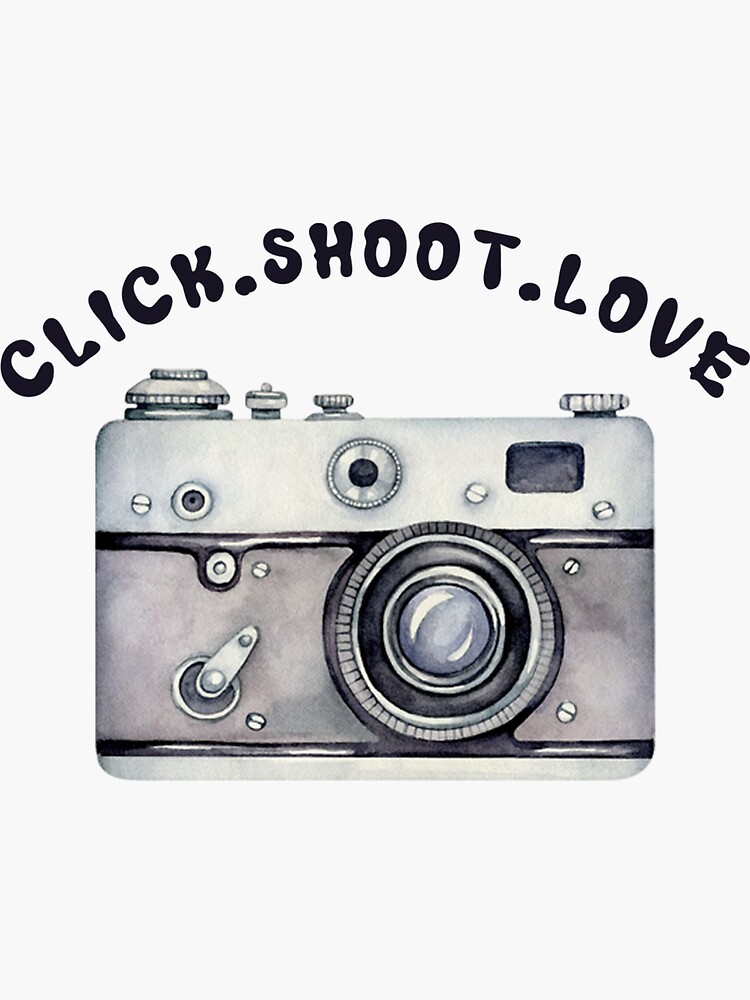 "Click Shot Love Vintage Camera" Sticker by WomenTravel | Redbubble