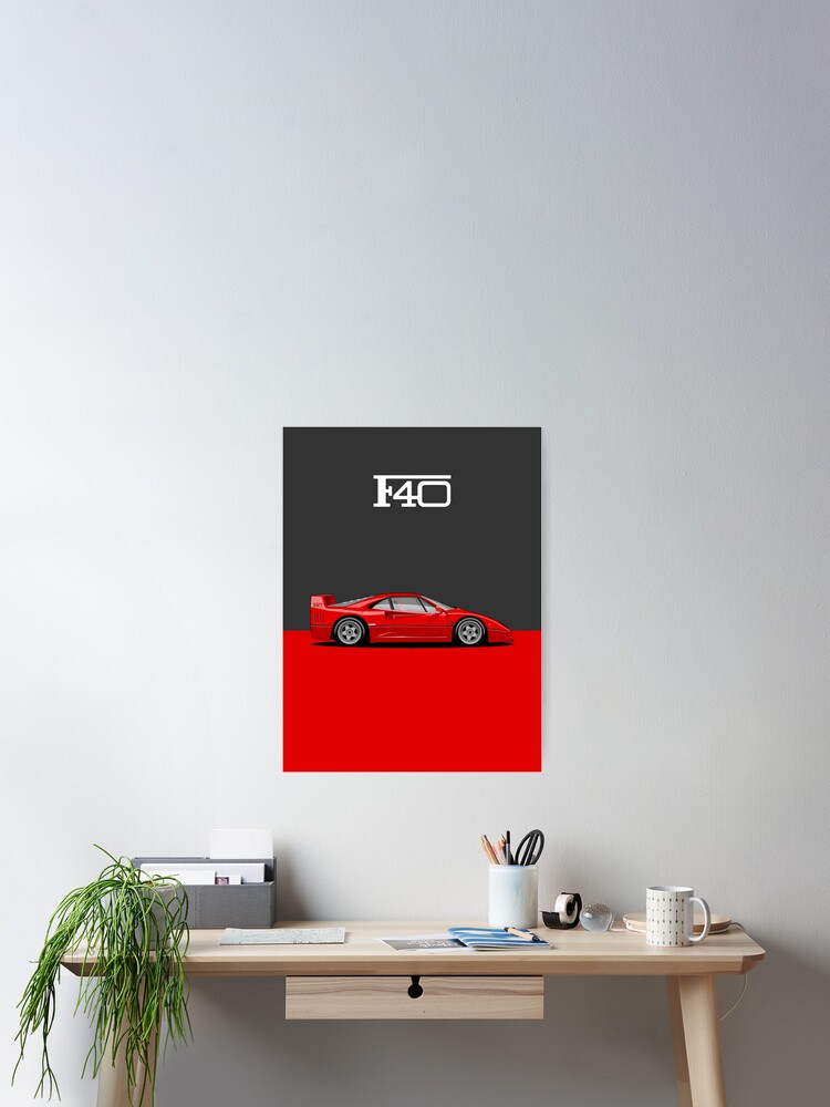 "F40 Car" Poster for Sale by Keyur44 | Redbubble