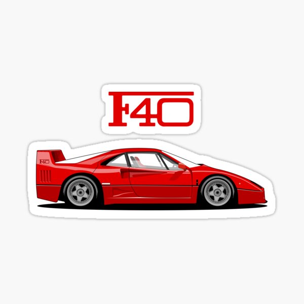 "F40 Car" Sticker for Sale by Keyur44 | Redbubble
