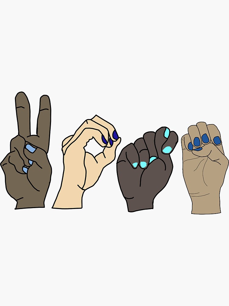 "Vote Sign Language " Sticker for Sale by avagreengrass | Redbubble