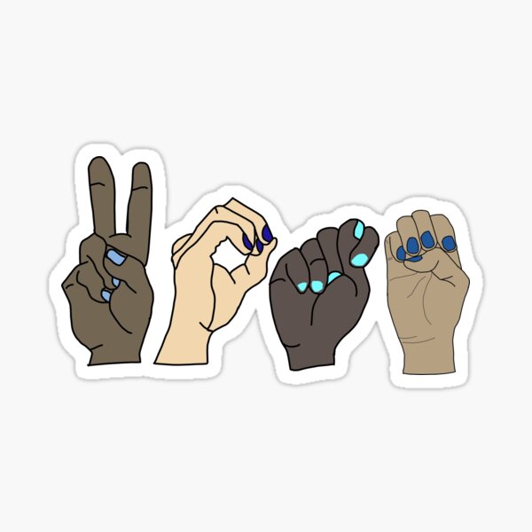 "Vote Sign Language " Sticker for Sale by avagreengrass | Redbubble