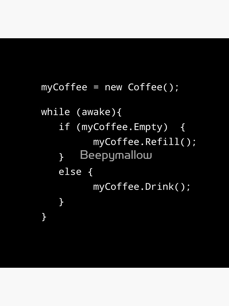 "Programmer Coffee Java Code" Poster for Sale by Beepymallow | Redbubble