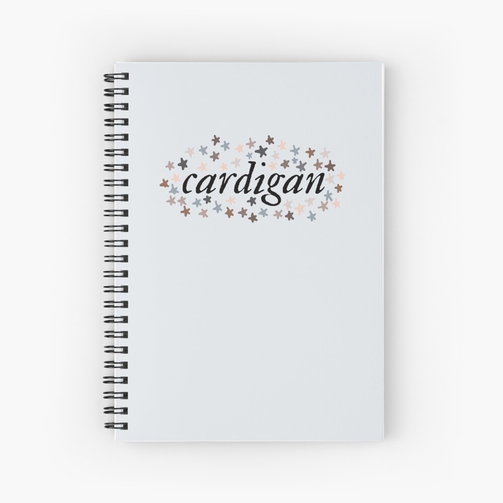 "Cardigan title design" Spiral Notebook for Sale by shivanim | Redbubble