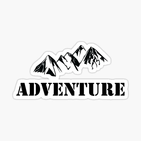 "Mountain Adventure " Sticker by Islanr | Redbubble