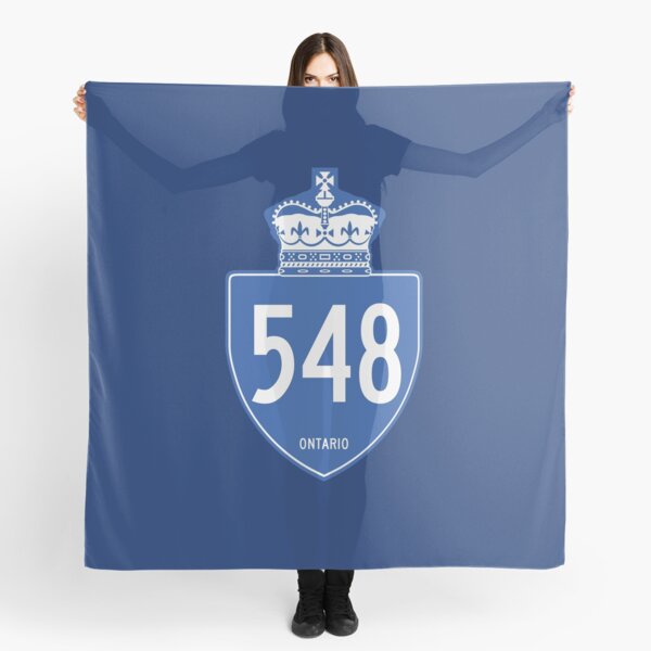 "Ontario Provincial Highway 548 (Area Code 548)" Scarf for Sale by ...