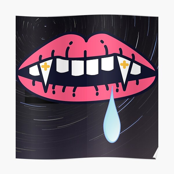 Drooling Lips Posters | Redbubble