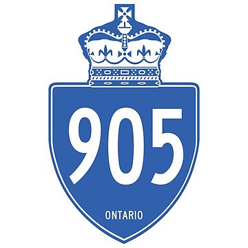 "Ontario Provincial Highway 905 (Area Code 905)" Sticker for Sale by ...