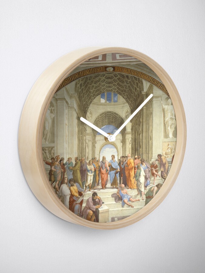 "The School of Athens, Plato & Aristotle, Raphael Masterpiece" Clock by ...
