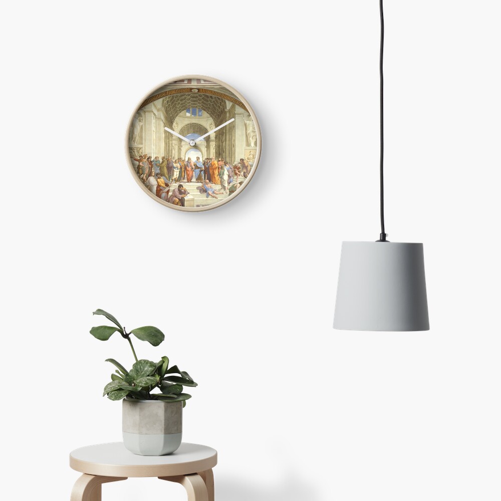 "The School of Athens, Plato & Aristotle, Raphael Masterpiece" Clock by ...