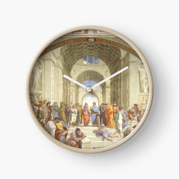 "The School of Athens, Plato & Aristotle, Raphael Masterpiece" Clock by ...
