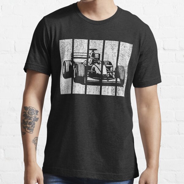 "White Vintage Formula Racing Retro Race Car " T-shirt for Sale by ...