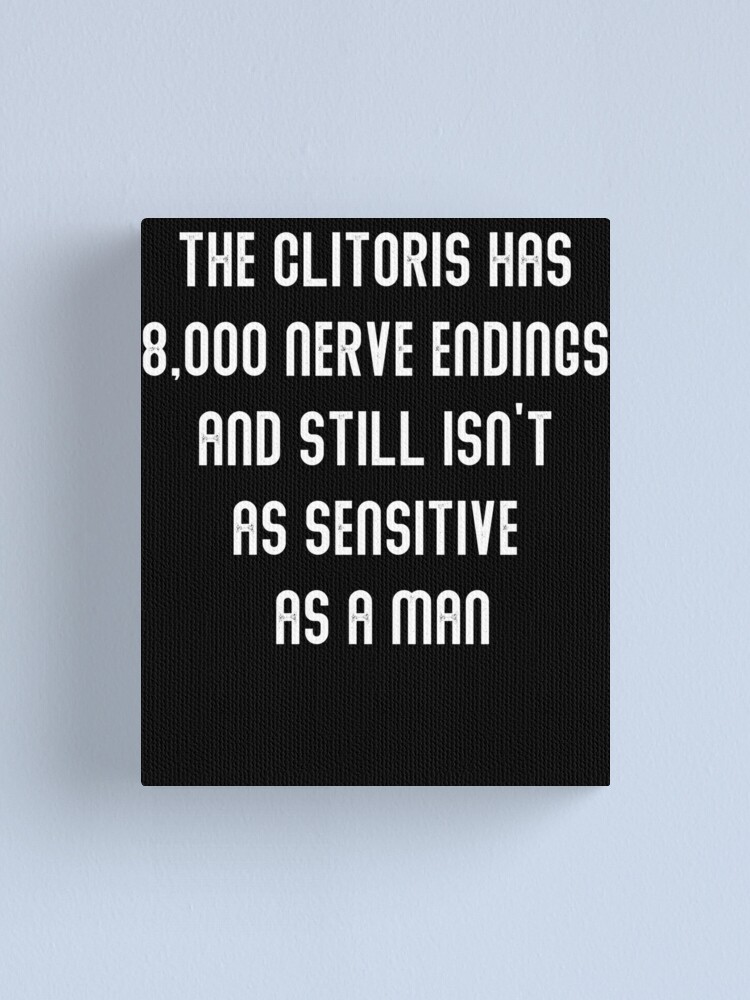 "Triggered Man Clitoris Nerve Endings Meme Vulva" Canvas Print by MJSeerot | Redbubble