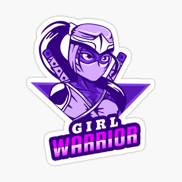 "Girl Warrior" Sticker by Rebrose | Redbubble