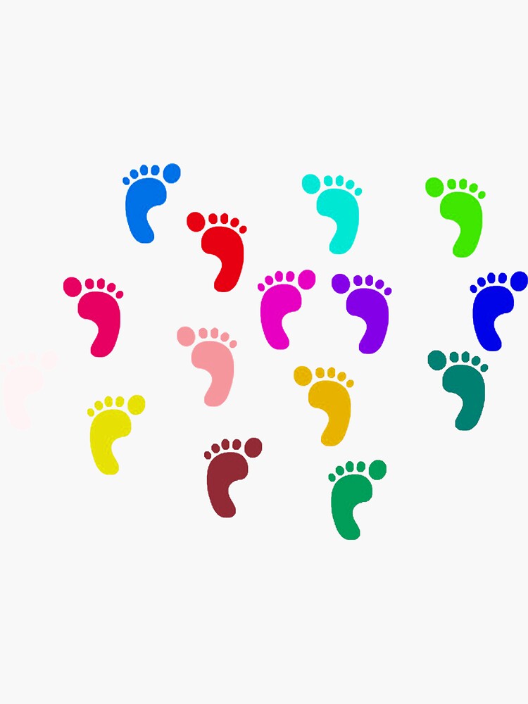 "funnyfoot shaps with beautiful colour " Sticker by ismaelkhaled87 ...