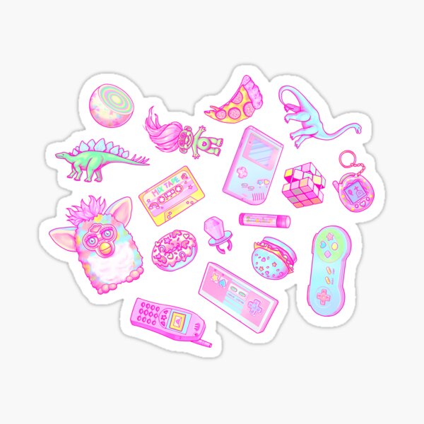 "90s Flashback" Sticker for Sale by PastelPollution | Redbubble