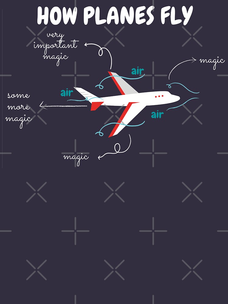 "How Planes Fly: Magic" T-shirt for Sale by AeroAstro | Redbubble ...