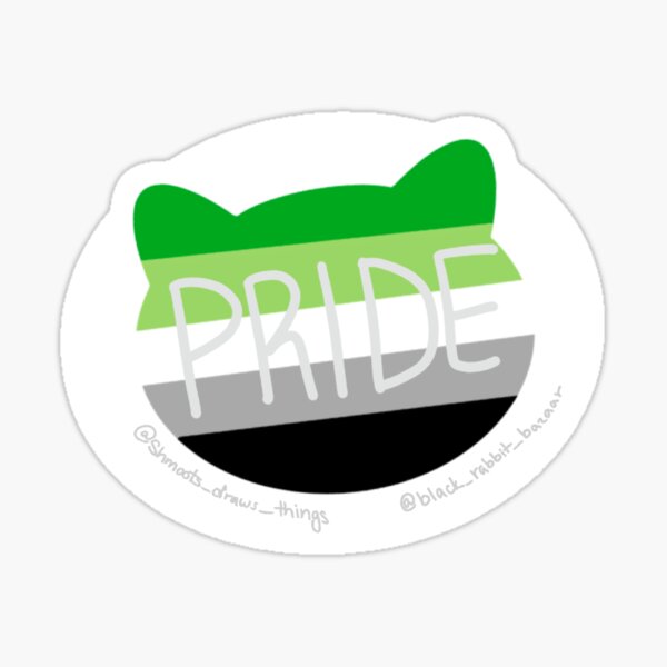 "Aromantic Flag Pur-ide Pride Flag" Sticker by BlkRabbitBazaar | Redbubble