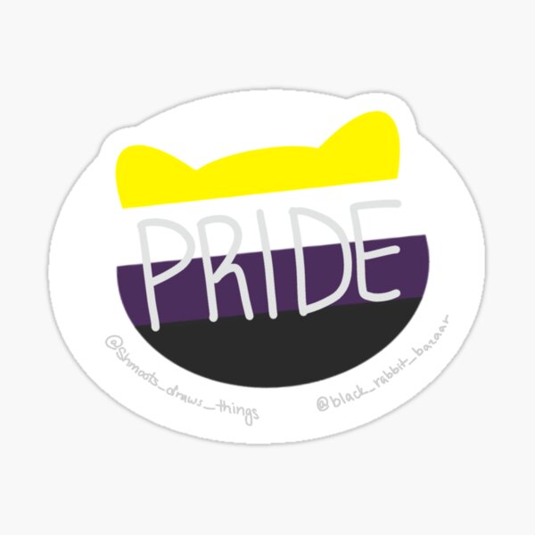 "Nonbinary Flag Pur-ide Pride Flag" Sticker for Sale by BlkRabbitBazaar ...