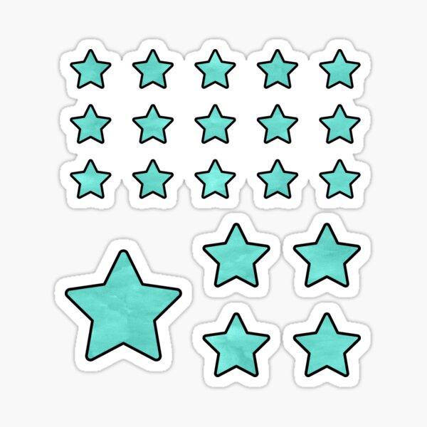 "teal pack cute stars pack" Sticker by thepackmachine | Redbubble