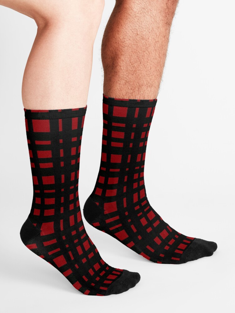 "Red and Black" Socks by cblohm | Redbubble