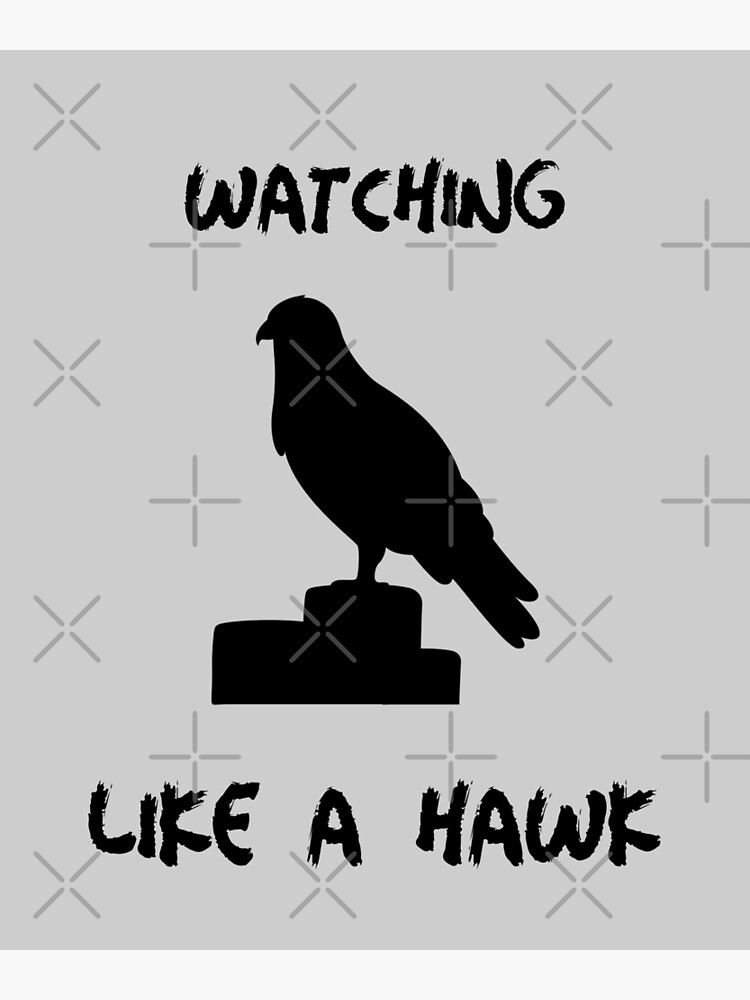 "Watching Like A Hawk" Poster for Sale by RAApparel | Redbubble
