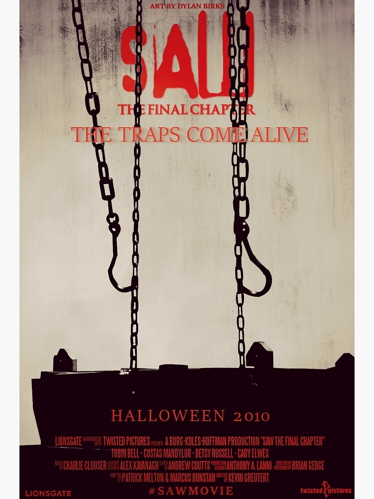 "SAW: The Final Chapter classic SAW poster design (Colour-brown)" Art ...