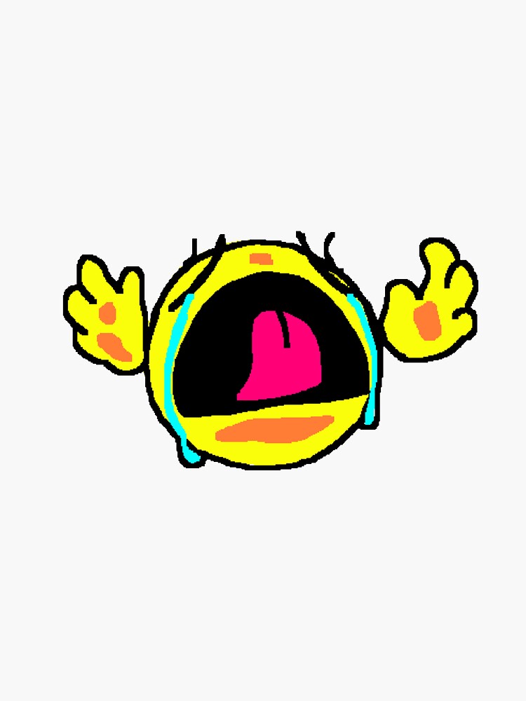 "extremely sad and wailing emoji" Sticker for Sale by Yzungi | Redbubble