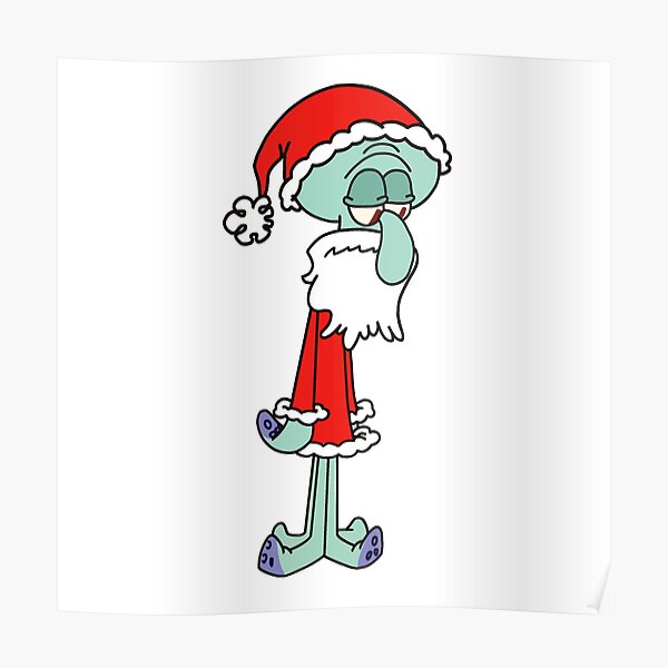 Santa Squidward Posters | Redbubble