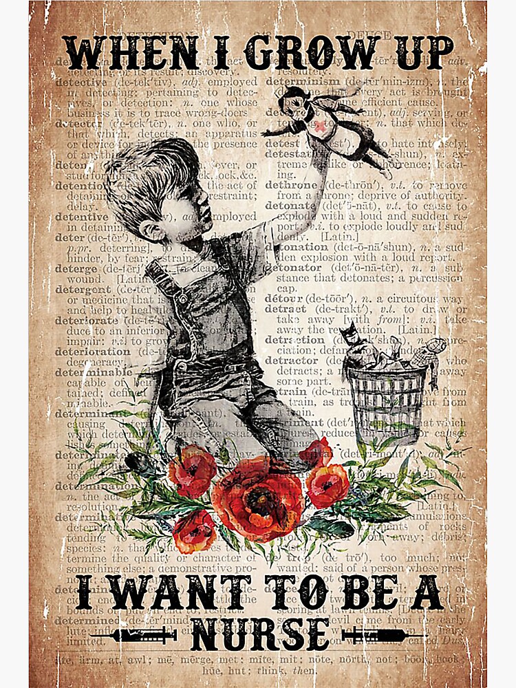 "when i grow up - i want to be a nurse" Sticker for Sale by SusanLop ...