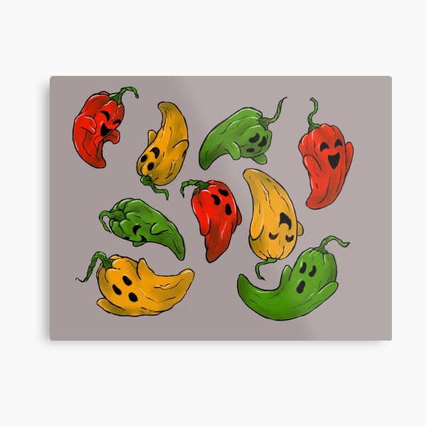Ghost Pepper Metal Prints | Redbubble
