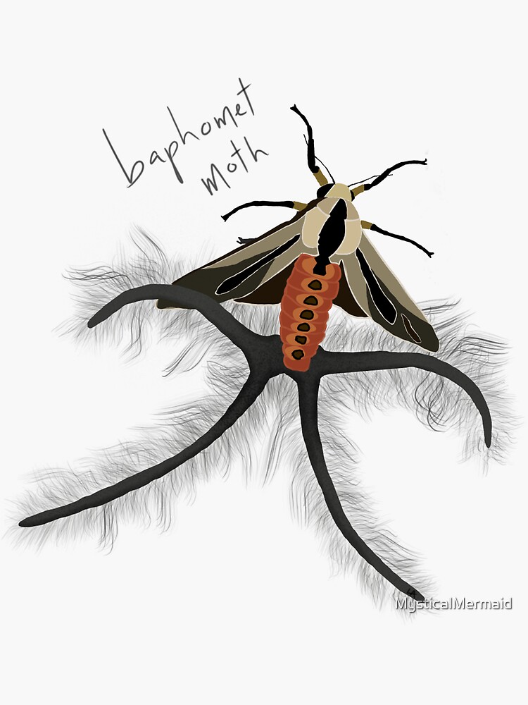 "Baphomet Moth" Sticker for Sale by MysticalMermaid | Redbubble