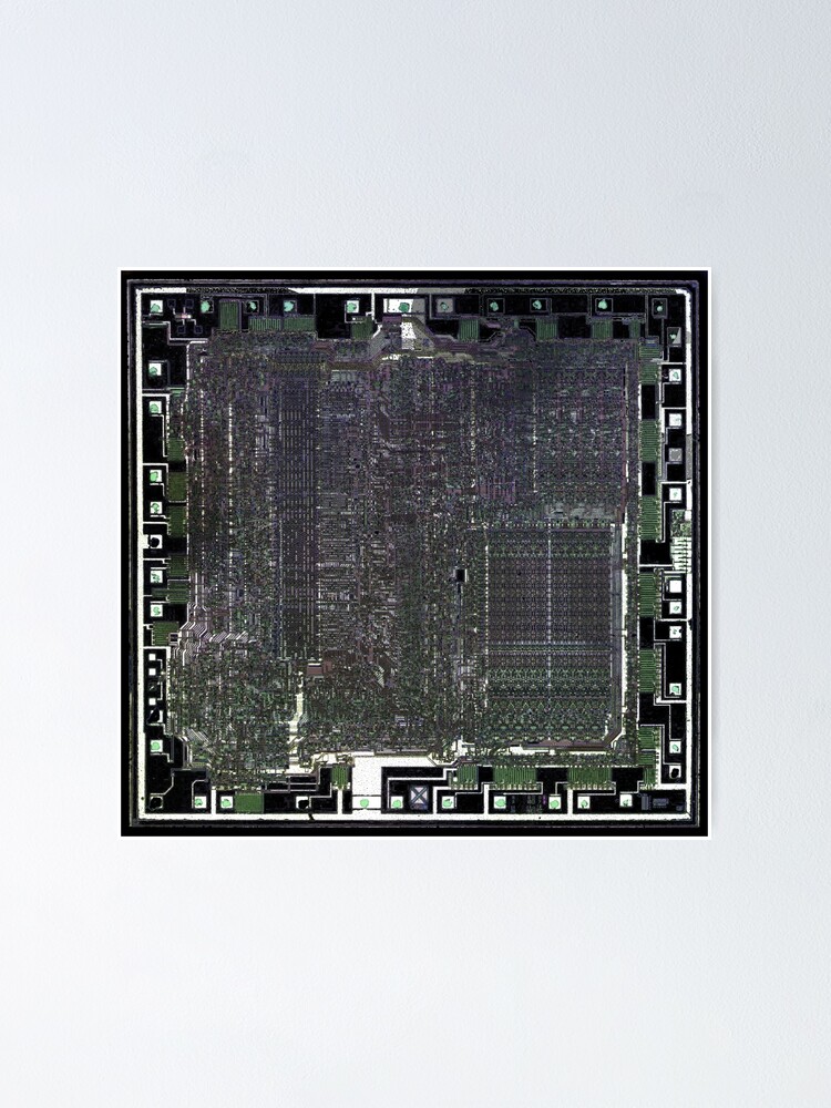 "Integrated Circuit CPU 8086" Poster for Sale by Guyshka | Redbubble