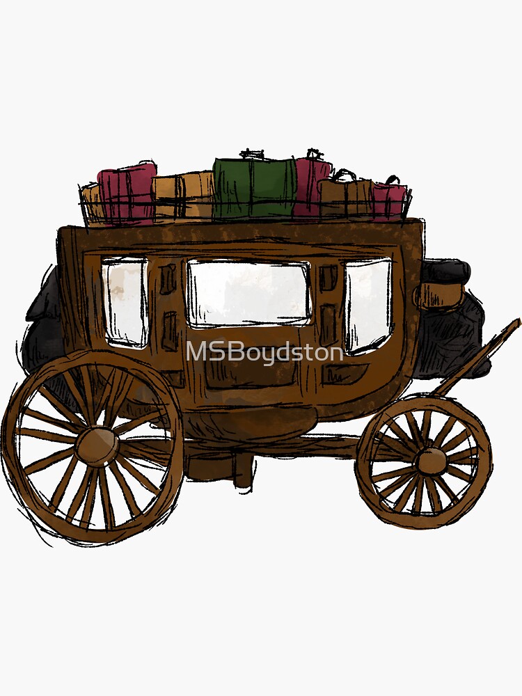 "Stagecoach and Lantern" Sticker by MSBoydston | Redbubble