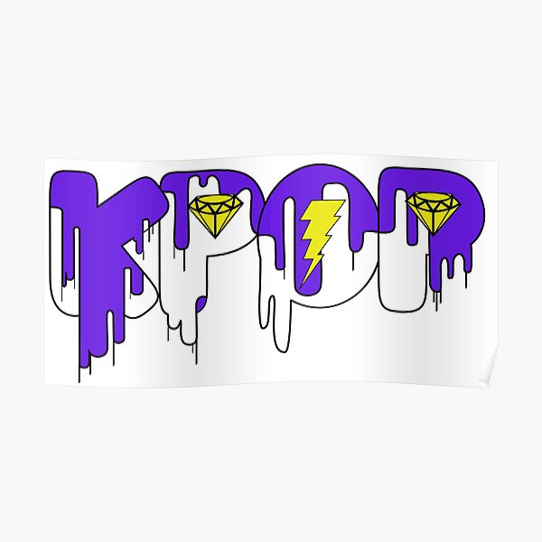 "KPOP Drip Purple2" Poster by threadstreets | Redbubble