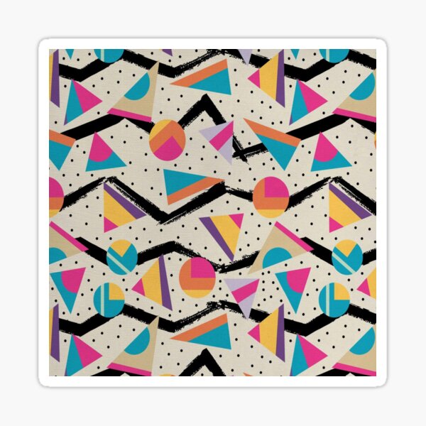 "80s Triangle Design" Sticker for Sale by eltonjuan | Redbubble