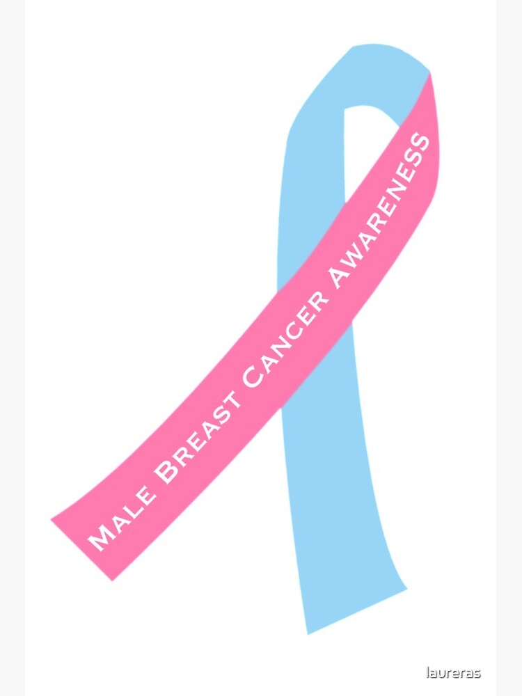 "Male Breast Cancer Awareness Ribbon" Art Board Print for Sale by ...
