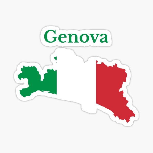 "Province of Genoa Map, Italian Province." Sticker by marosharaf ...