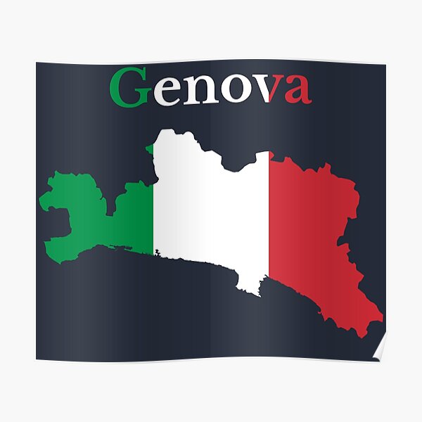 Póster «Mapa de la provincia de Génova, provincia italiana.» de ...