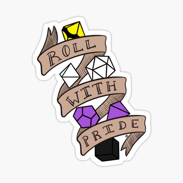 "Roll With Pride- Nonbinary" Sticker by AstralAmalthea | Redbubble
