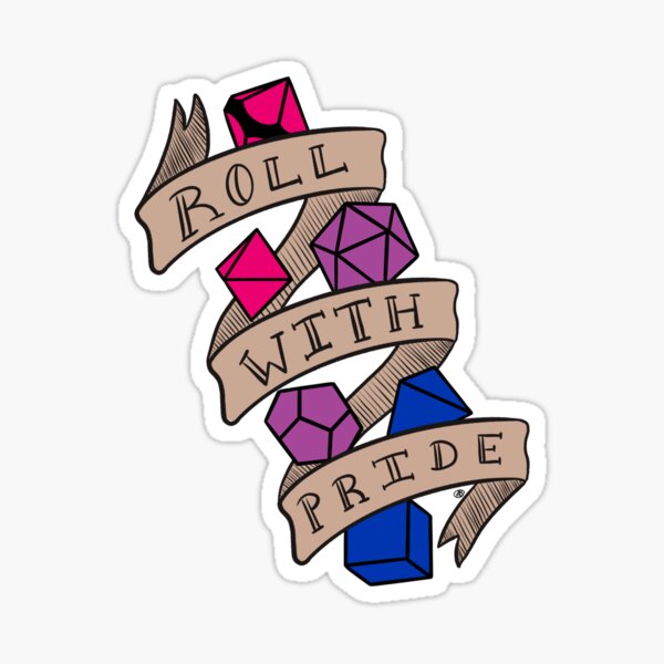 "Roll With Pride- Bi" Sticker for Sale by AstralAmalthea | Redbubble
