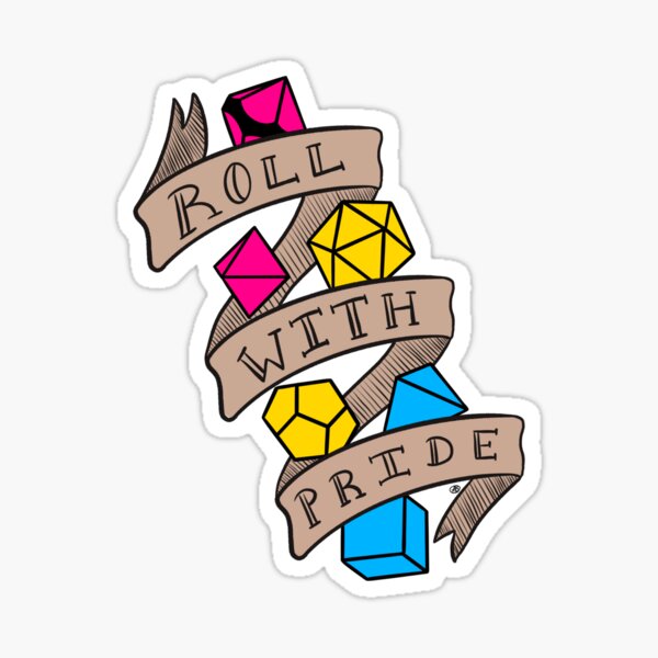 "Roll With Pride- Pan" Sticker for Sale by AstralAmalthea | Redbubble