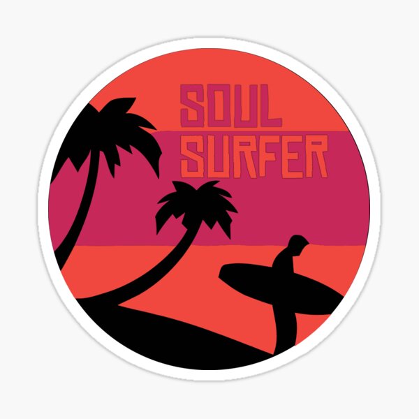 "Soul Surfer with Palm Trees " Sticker for Sale by 9ine9 | Redbubble