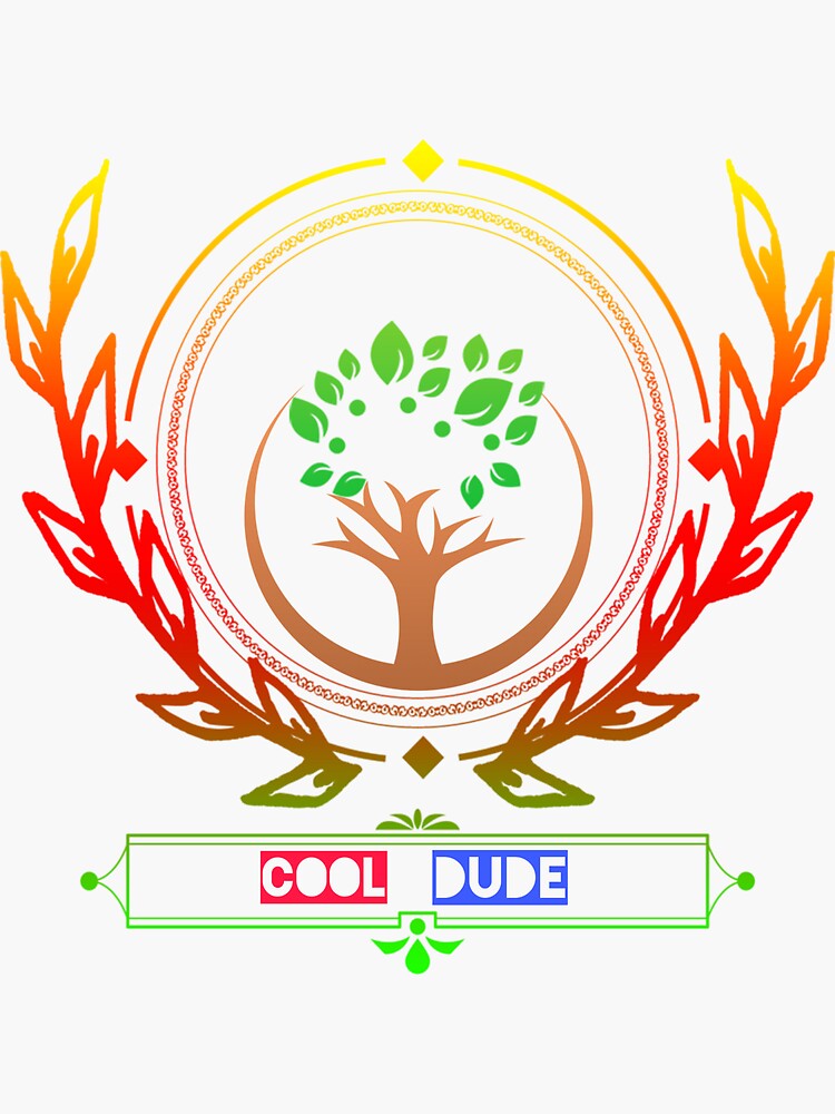 "Cool dude design logo" Sticker for Sale by hardik3004 | Redbubble