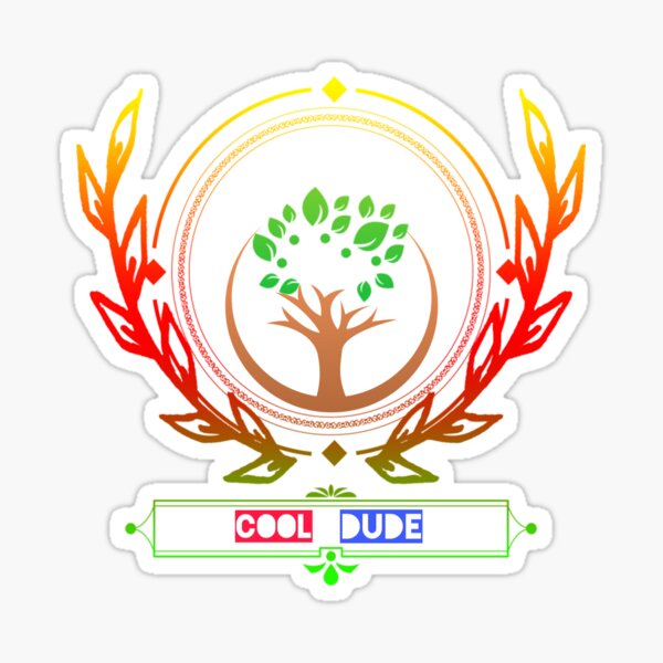 "Cool dude design logo" Sticker for Sale by hardik3004 | Redbubble