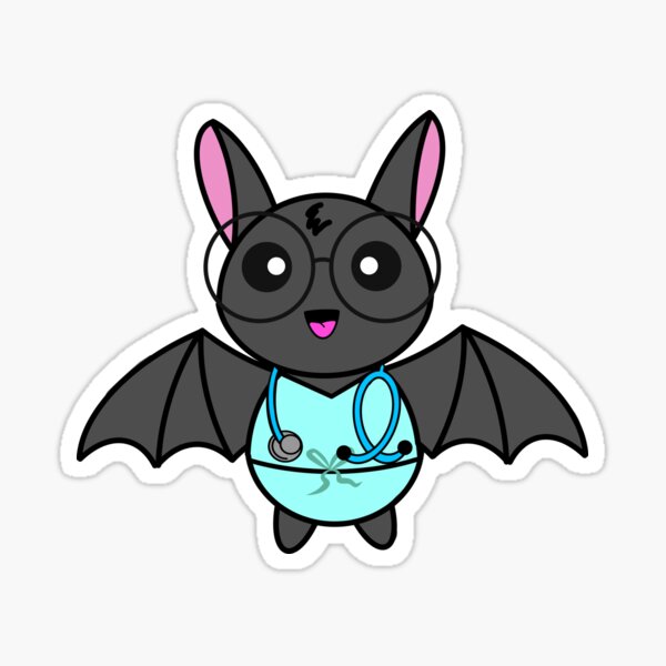 "Fledermaus in Peelings" Sticker von eyeconic-od | Redbubble