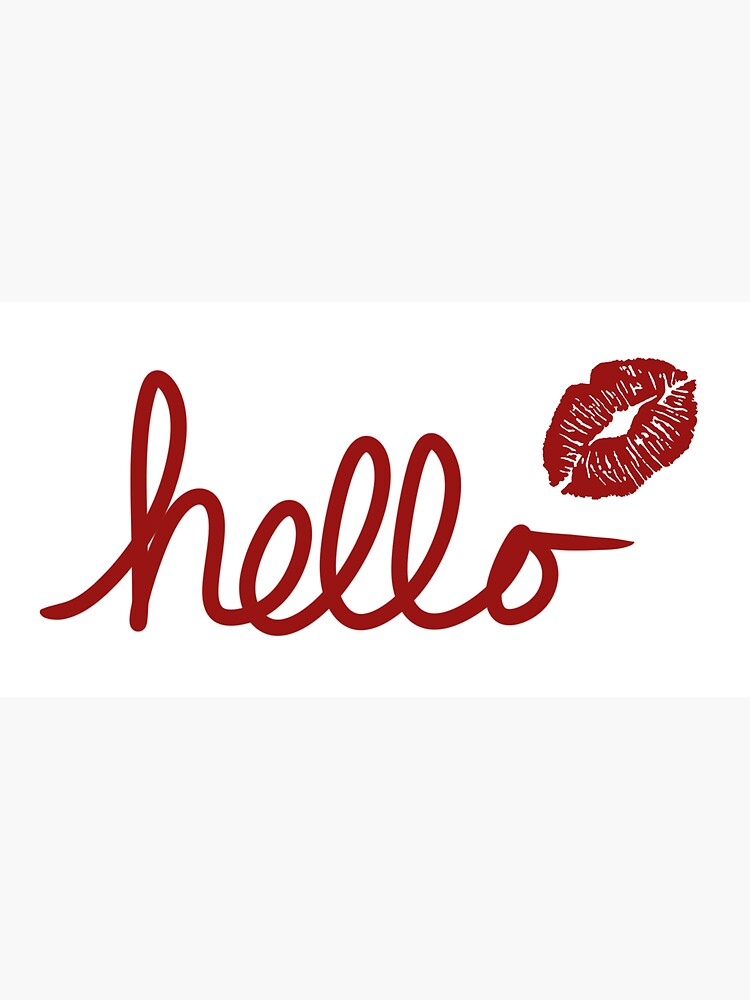 "Hello kiss " Sticker for Sale by caseypa23 | Redbubble